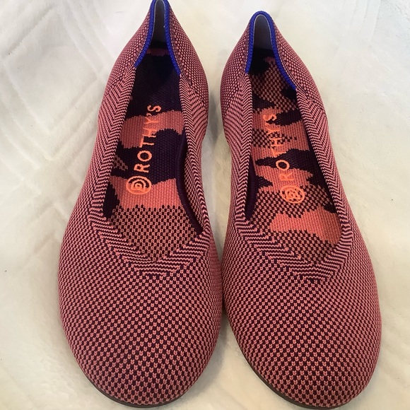 Rothy's | Shoes | Rothys The Flat Rose Double Stitch Knit Fabric Slip ...